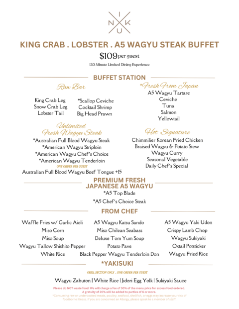 King Crab, Lobster, A5 Wagyu Steak & MORE - NIKU X