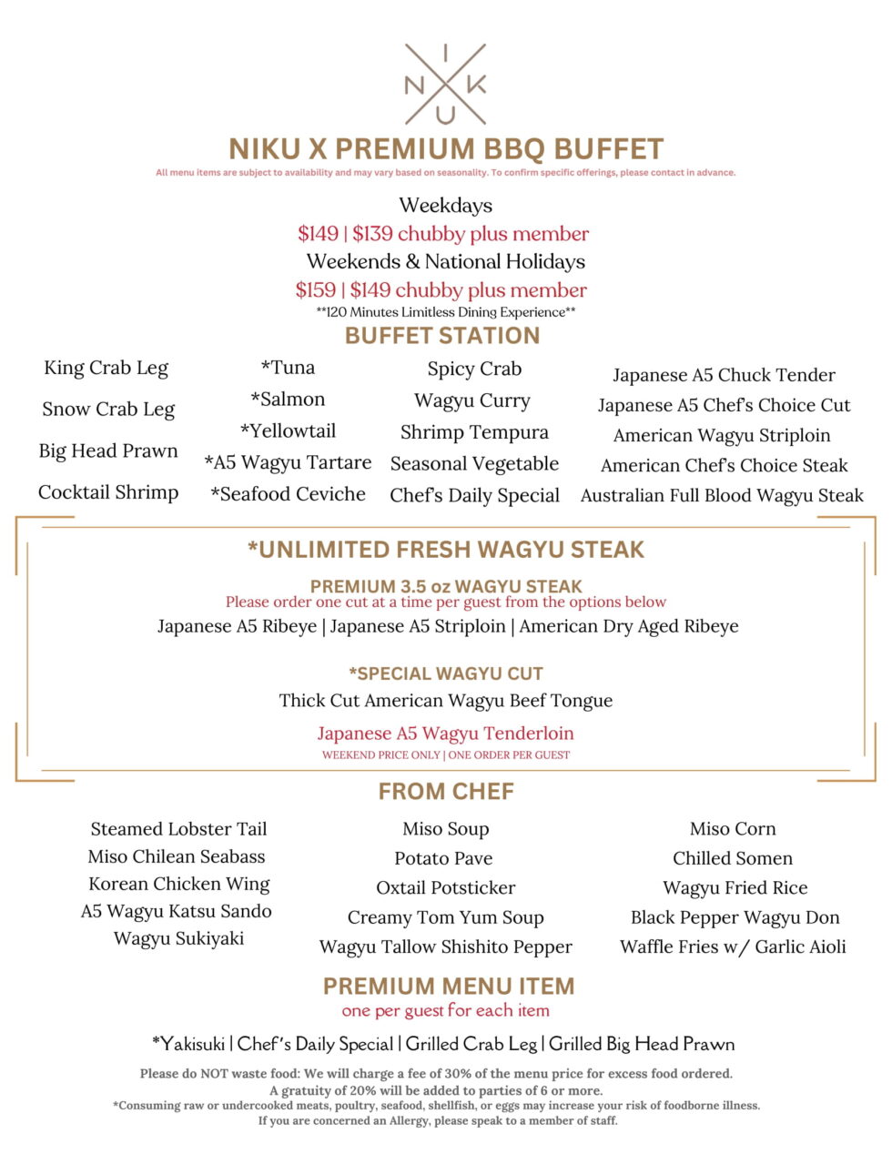 King Crab, Lobster, A5 Wagyu Steak & MORE - NIKU X