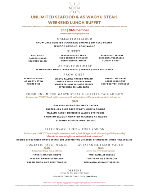 Lunch Buffet - NIKU X