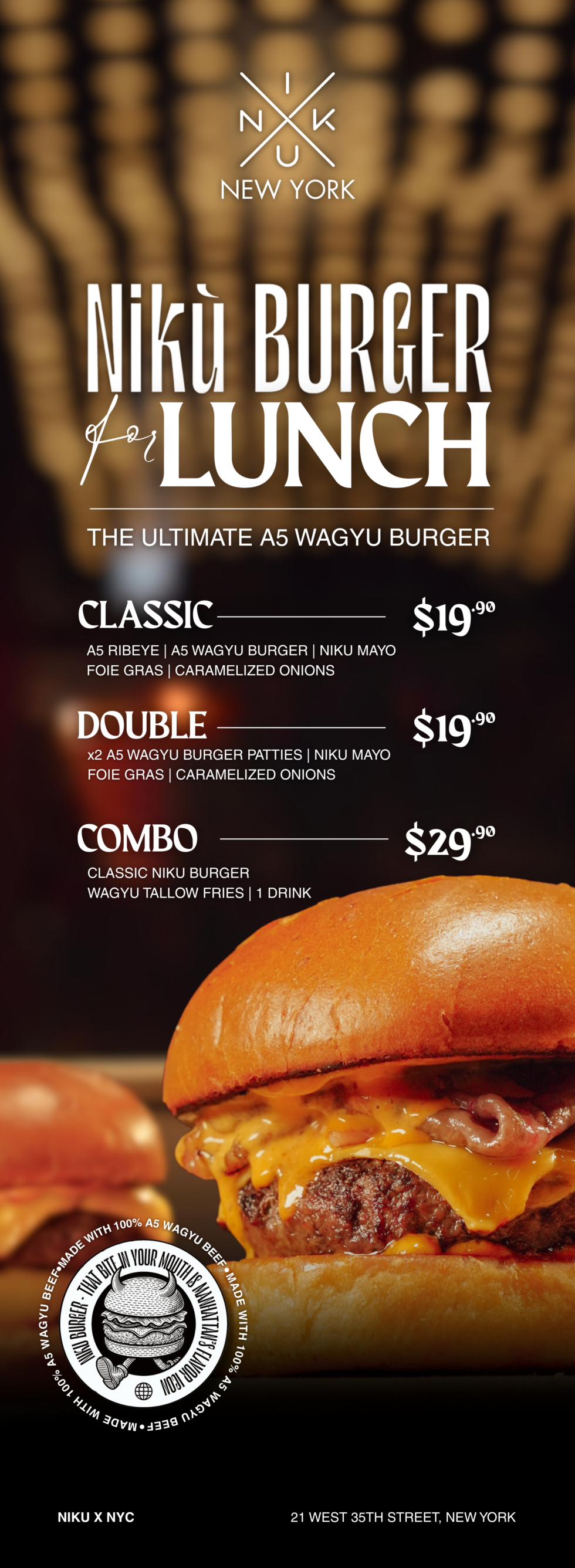 Niku Burger NYC - NIKU X